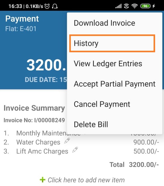 How to View Bills History? – Neighbium Self Service Portal