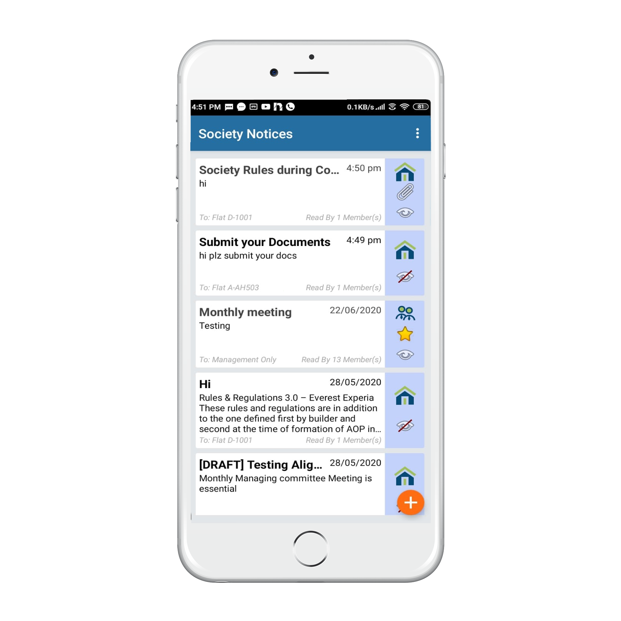 How To See Notice Board Neighbium Self Service Portal