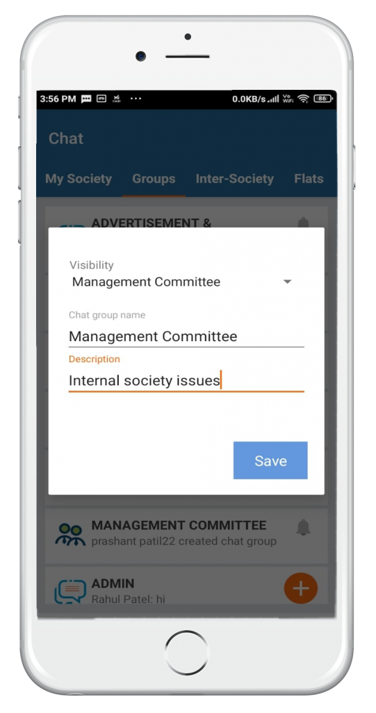 How to Create Chat Group for Management Committee? – Neighbium Self ...